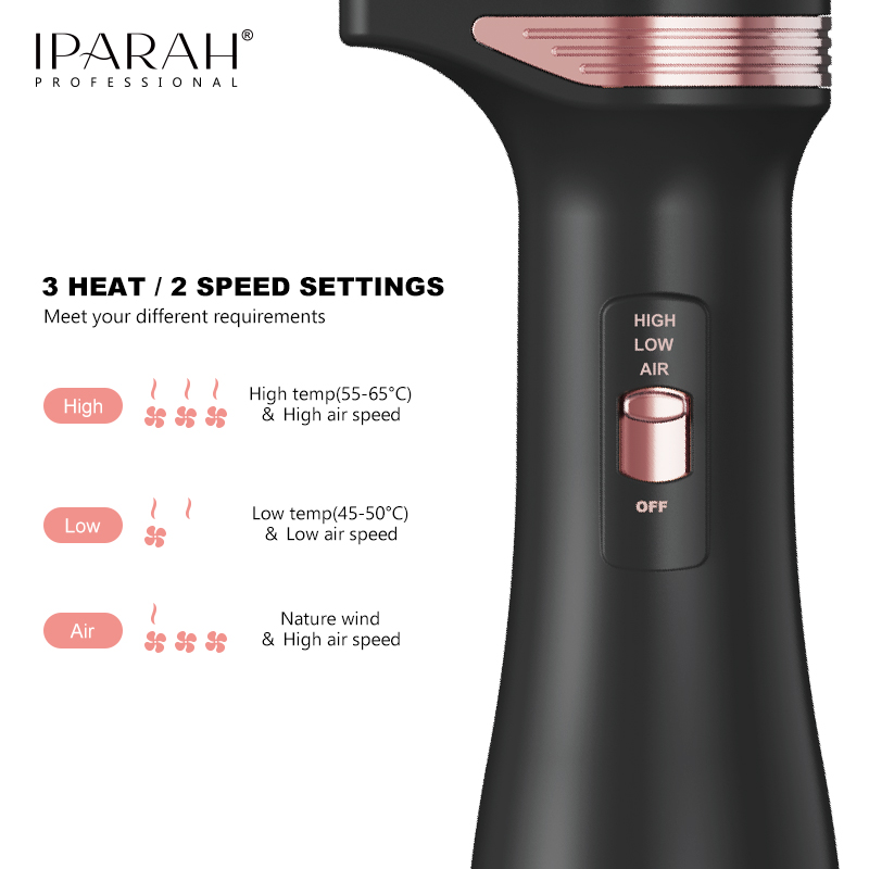 IPARAH P-262 Hair Styling Power Cord Professional Hot Air Brush STraightener Electric Hair Dryer ...