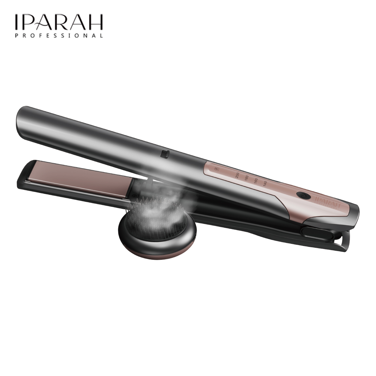 IPARAH P-182 Hair Straightener Cordless Fast Heat-Up Professional Electric Hair Straightener ...
