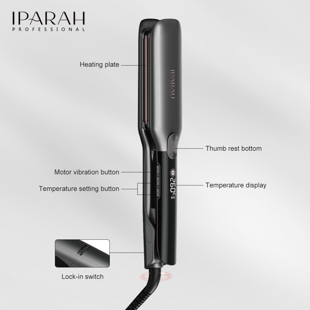 IPARAH P-113 High-Temp 260℃ Power Cord Fast Heat Up Professional ...